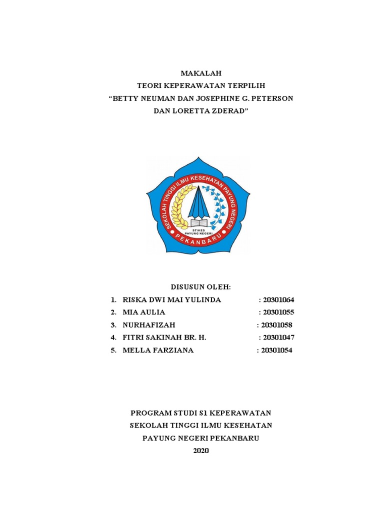 Teori Keperawatan Terpilih Betty Neuman dan Josephine G. Peterson dan ...