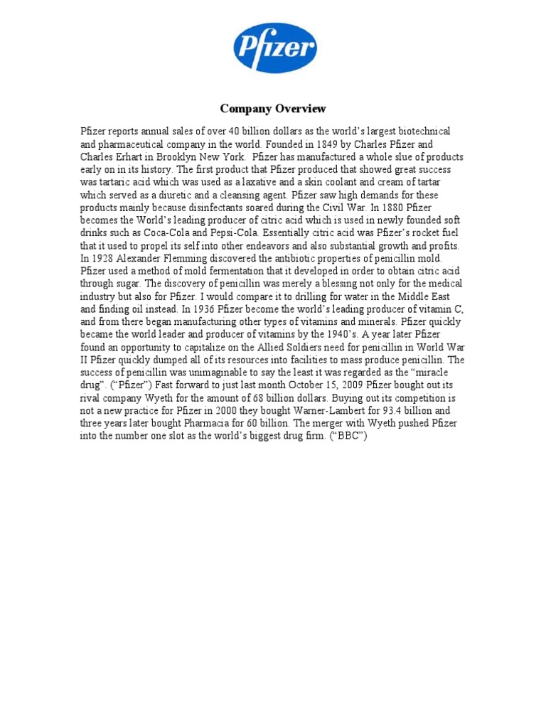 Pfizer | PDF | Pfizer | Medicine