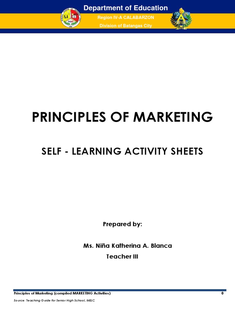 Marketing Activities for High School Students | PDF | Marketing | Sales