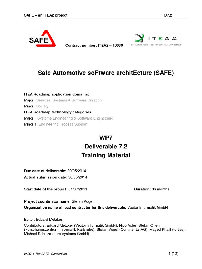 D7.2. SAFE - Training Material | PDF | Safety | Reliability Engineering