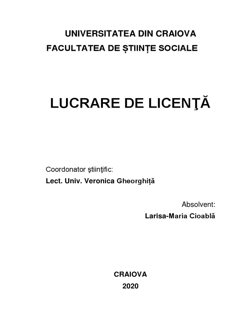 Lucrare de Licenta | PDF