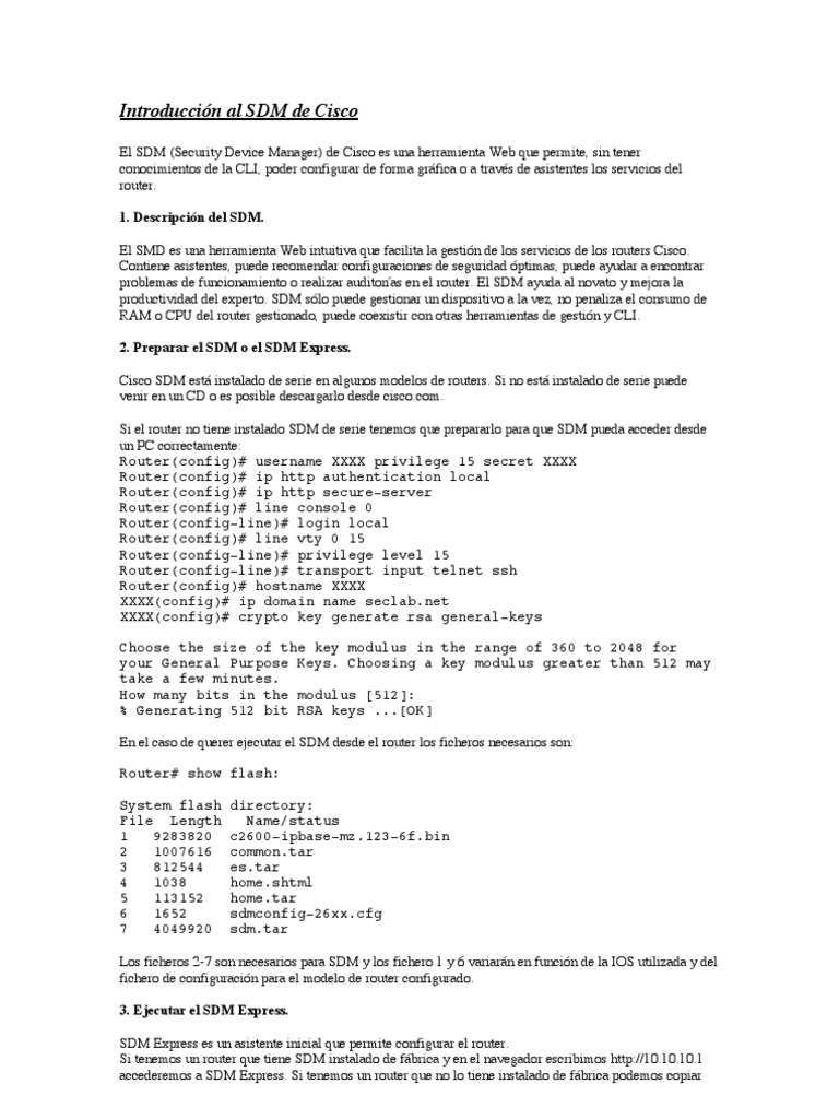 Introducción Al Sdm De Cisco Pdf Enrutador Computación Red