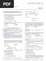 Class 9 Motion Worksheet | PDF | Acceleration | Velocity