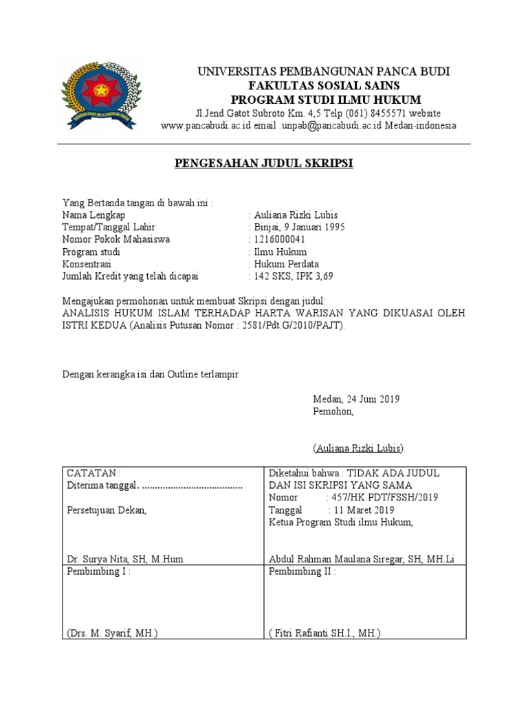 Universitas Pembangunan Panca Budi | PDF