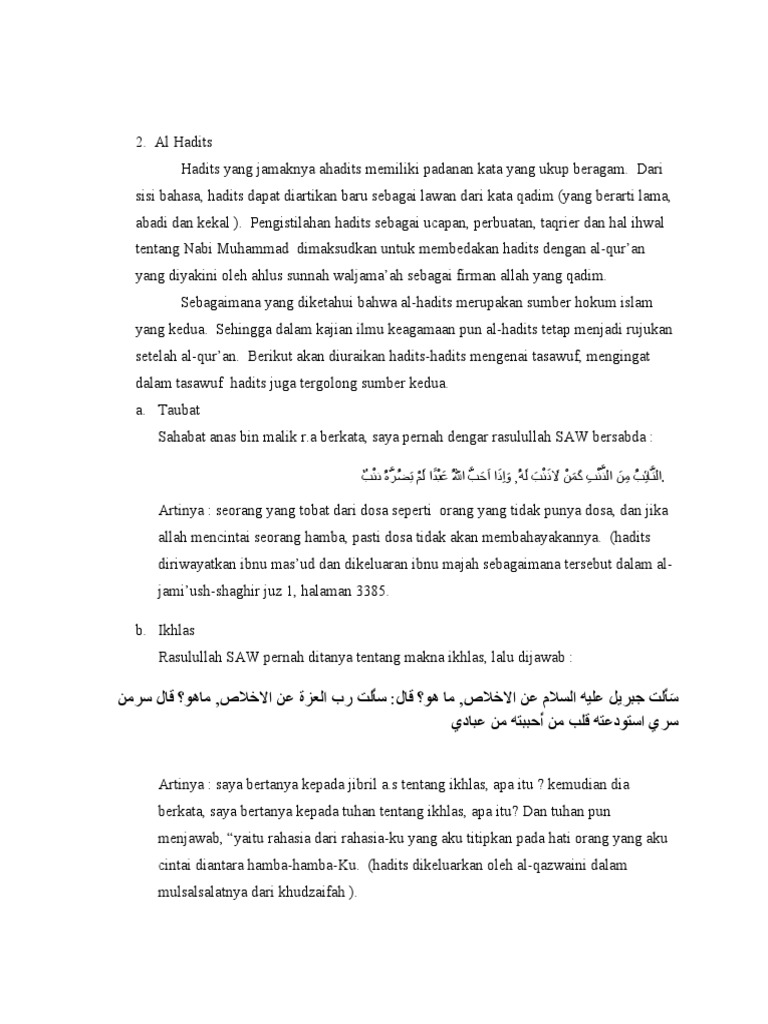 Akhlak Tasawuf Nur Annisa-1 | PDF