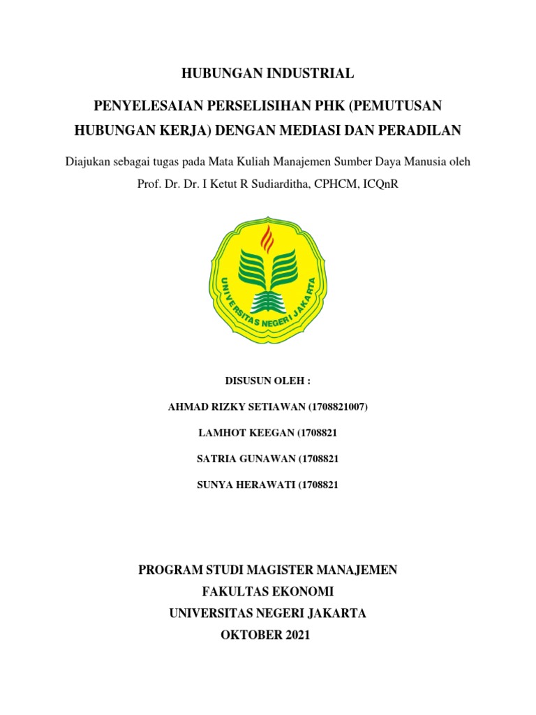 Hubungan Industrial PDF | PDF | Karier & Perkembangan | Bisnis