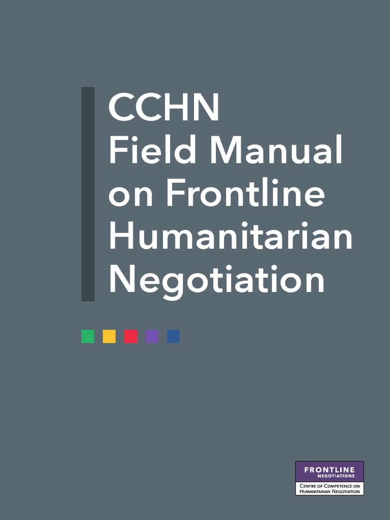 CCHN Field Manual On Frontline Humanitarian Negotiation | PDF ...