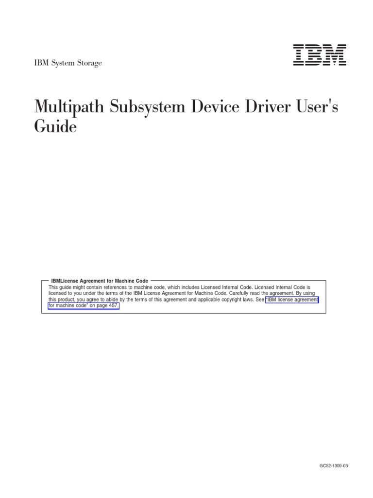 Multipath Subsystem Device Driver User's | PDF | Booting | Device Driver