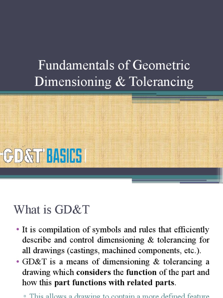 Fundamentals of Geometric Dimensioning & Tolerancing | PDF ...