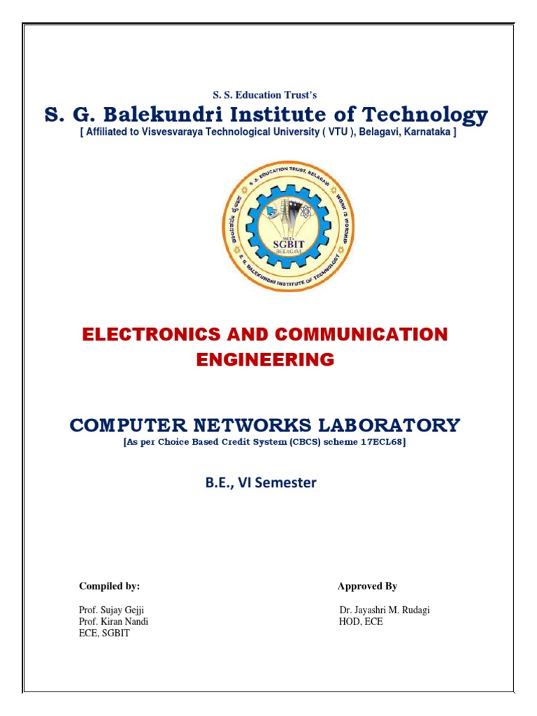CCN - Lab - Manual (17 Scheme) | PDF | Network Congestion | Computer Network