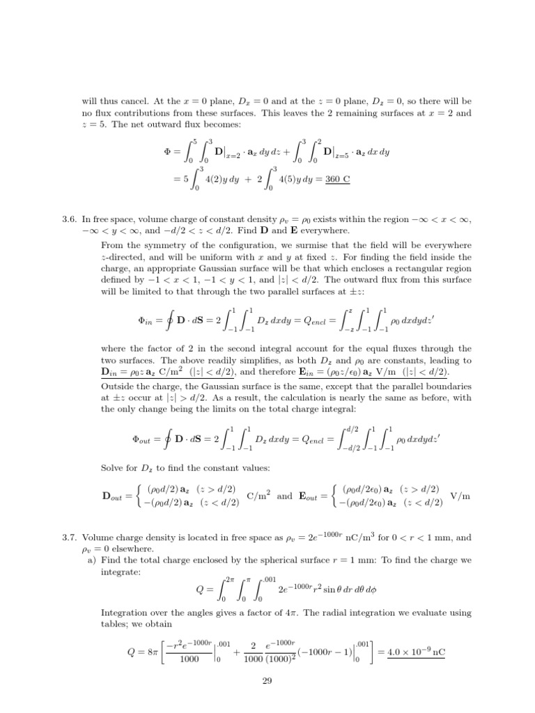 Sheet 3 Soluttion | PDF | Flux | Sphere