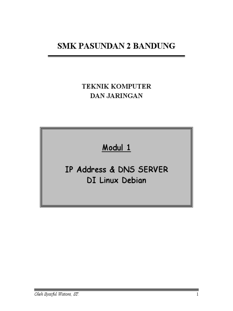 Modul 1 IP Address & DNS SERVER | PDF