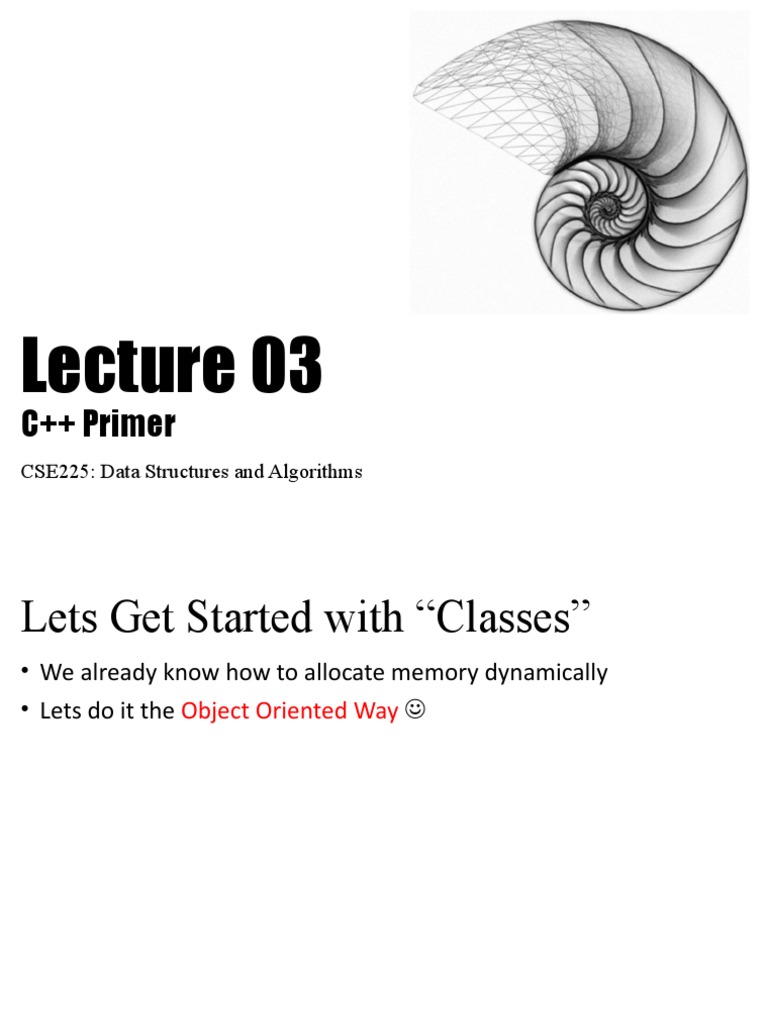CSE225 Lecture 03 CPlus Plus | PDF | Namespace | Integer (Computer Science)