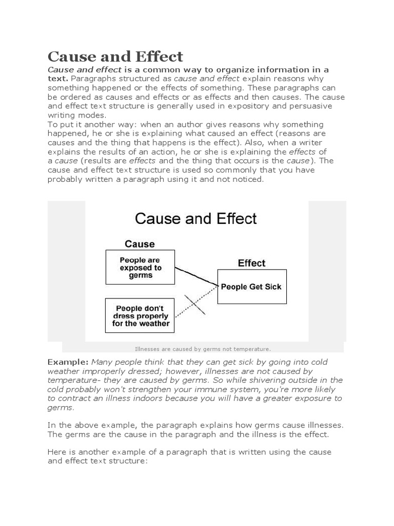 Cause and Effect Material | PDF | Causality | Cognition