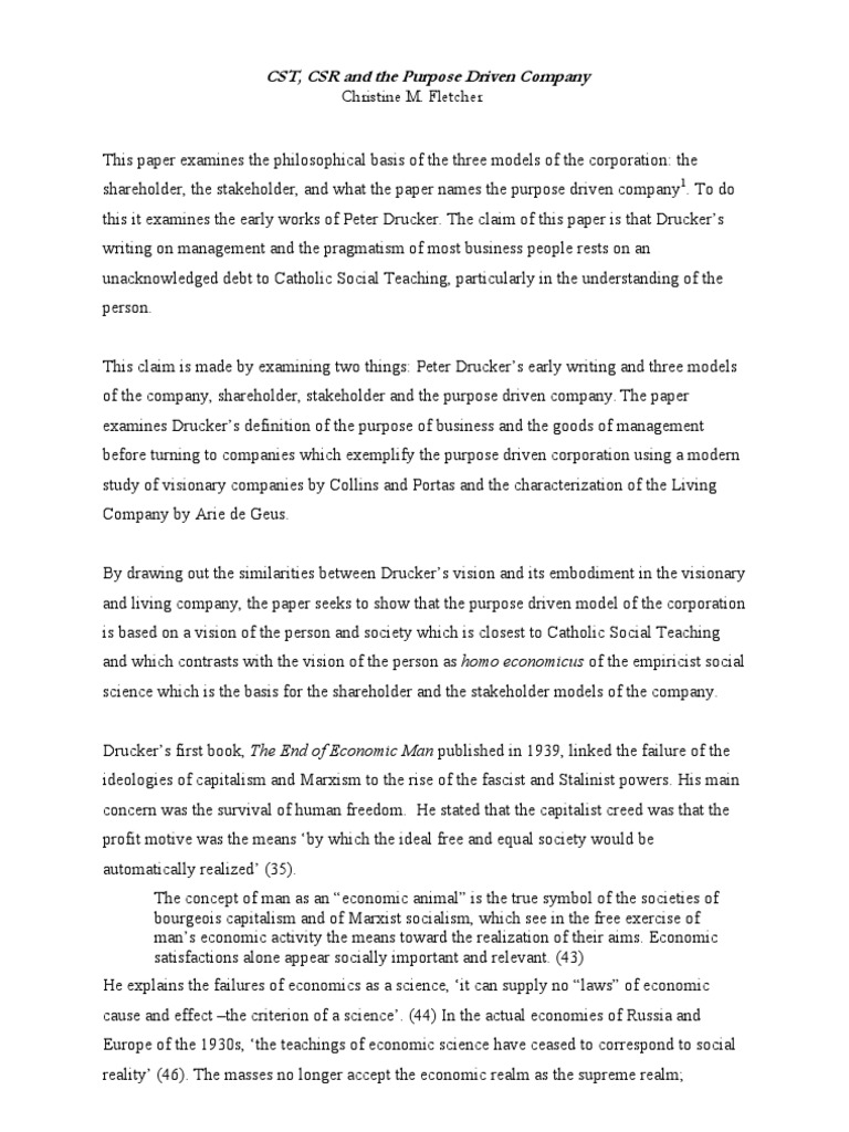 CSR and CST (C Fletcher) | PDF | Economics | Employment