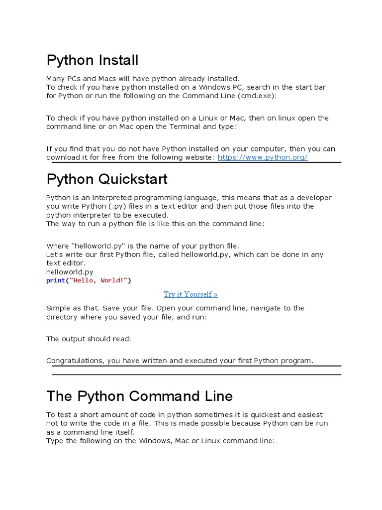Python Install: C:/Users/Your Name Python - Version | PDF