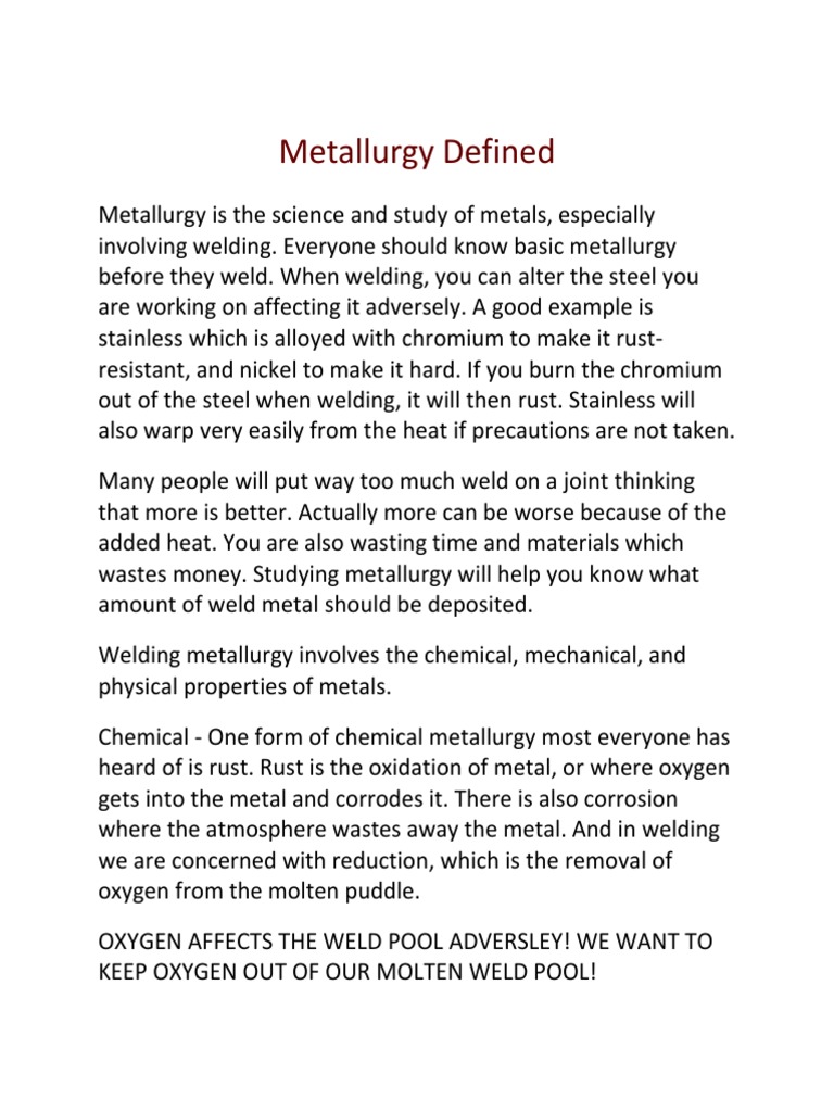 WL Metallurgy Notes | PDF | Metallurgy | Metals