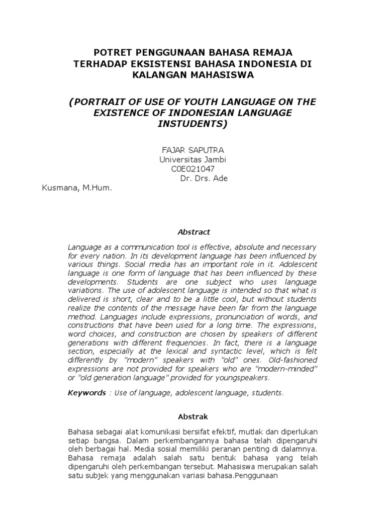 Karya Ilmiah (Fajar Saputra) | PDF