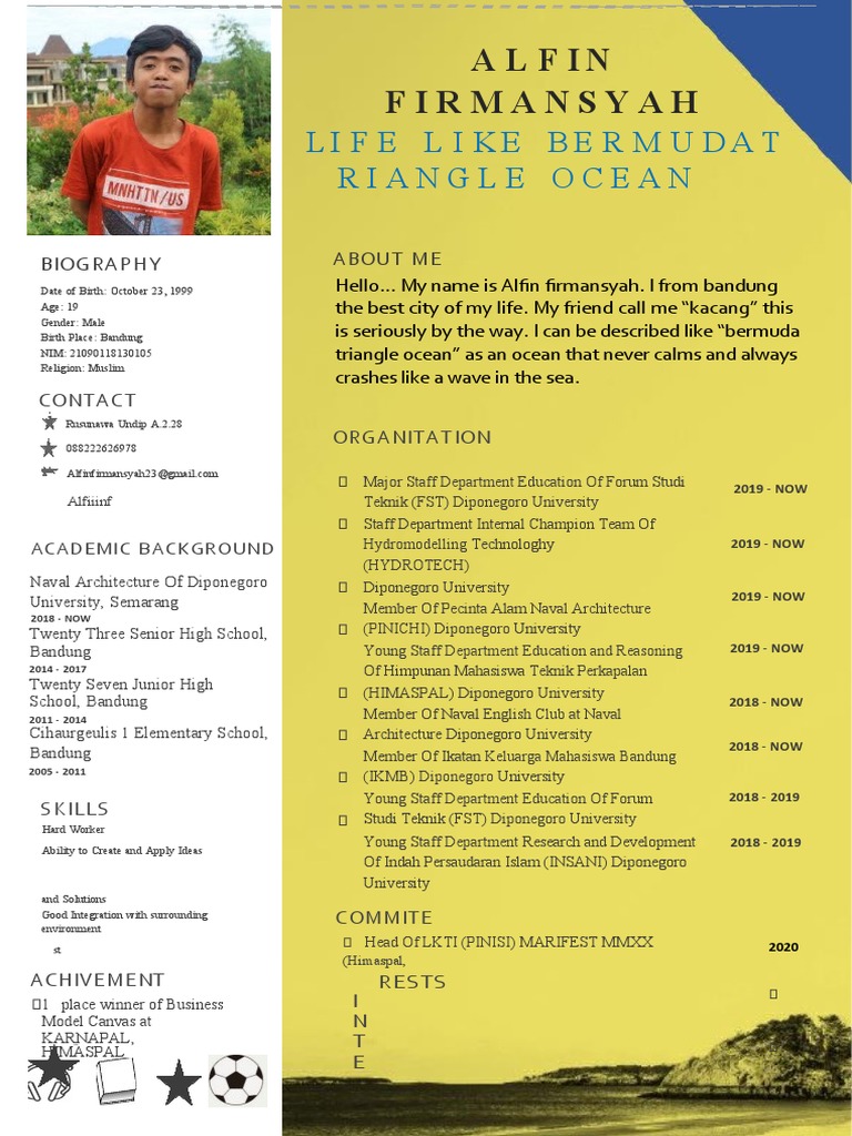 Alfin Firmansyah: Li Fe Like Be Rmuda T Riangle Ocean | PDF