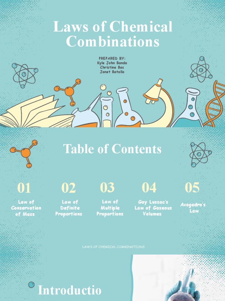 Laws of Chemical Combination Explained | PDF | Chemistry | Mole (Unit)