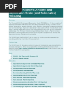 Interpreting Child Depression Inventory Scores | PDF | Medical ...