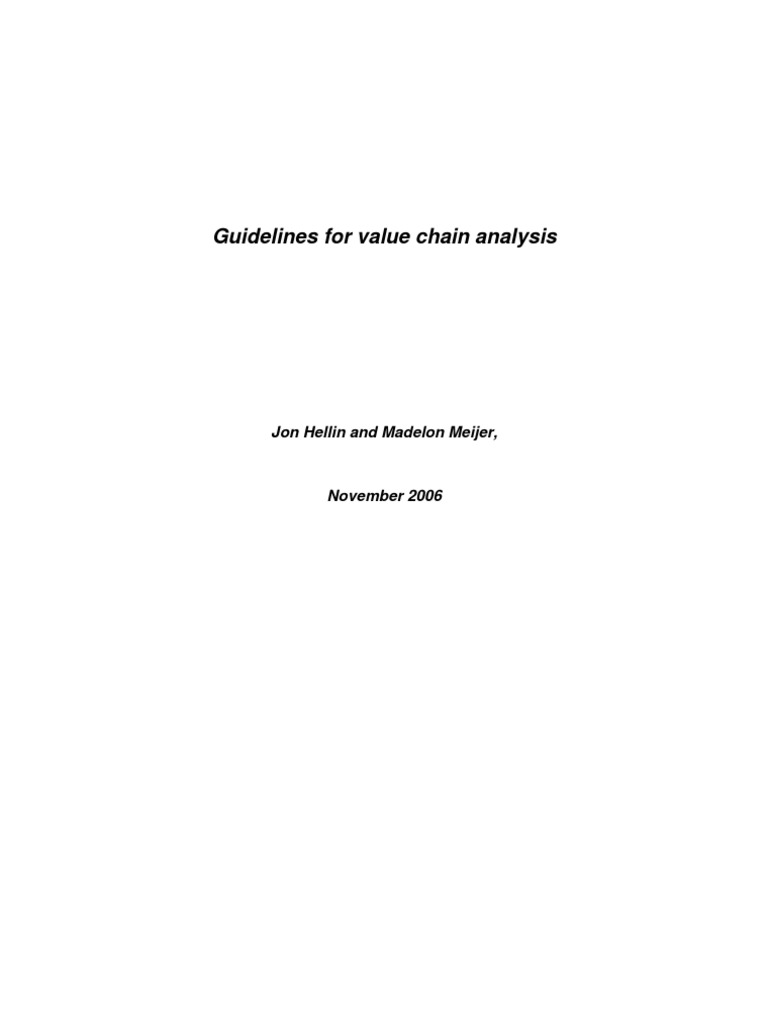 Value Chain Methodology en | PDF | Qualitative Research | Subsidy