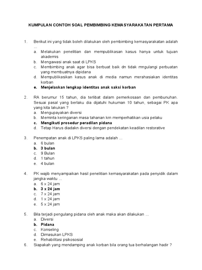 Soal TKB PK Per 29 Sep | PDF