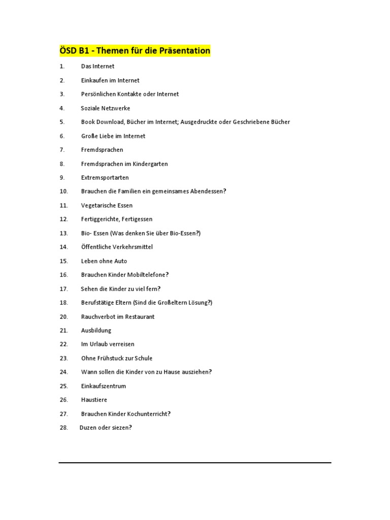 B1 ÖSD Sprechen | PDF