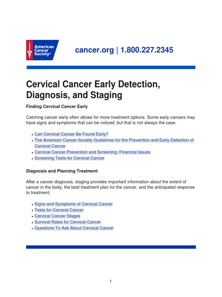 Cervical Cancer Staging | PDF | Cervical Cancer | Cancer