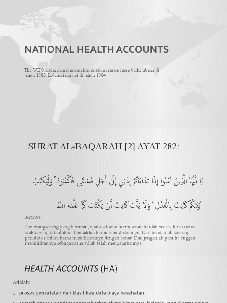 National Health Accounts | PDF