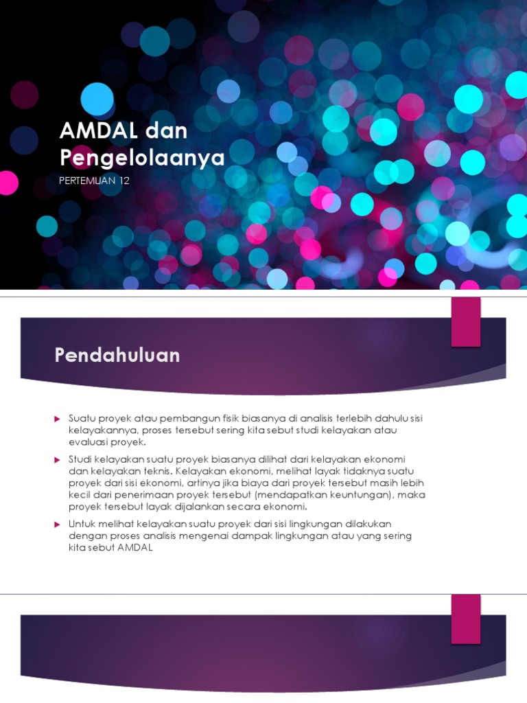 AMDAL Dan Pengelolaanya | PDF