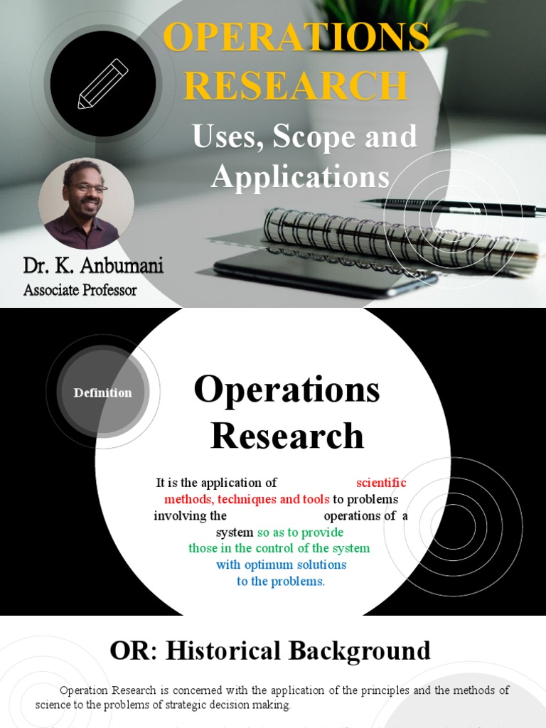 Uses, Scope and Applications of or in MGT | PDF | Operations Research ...