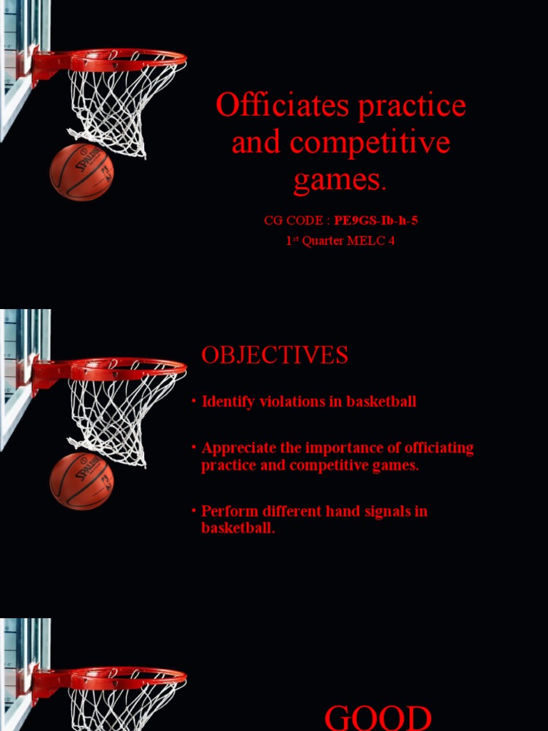 OFFICIATING PPT For COT | PDF | Games Of Physical Skill | Sports Equipment