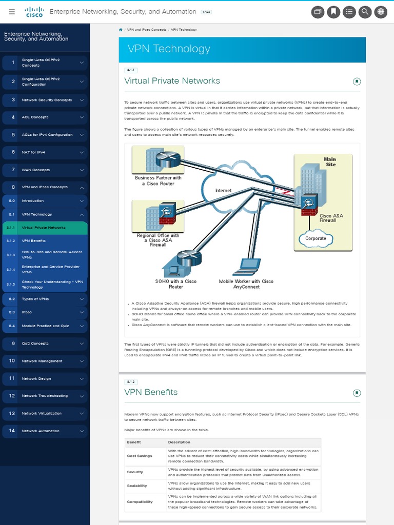 Enterprise Networking, Security, and Automation - VPN Technology | PDF ...