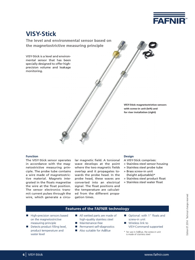 VISY-Stick: The Level and Environmental Sensor Based On The ...