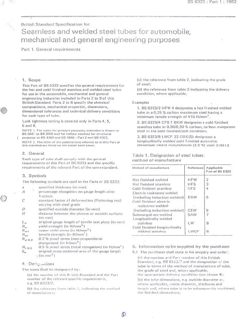 BS 6323 P1 1982 | PDF