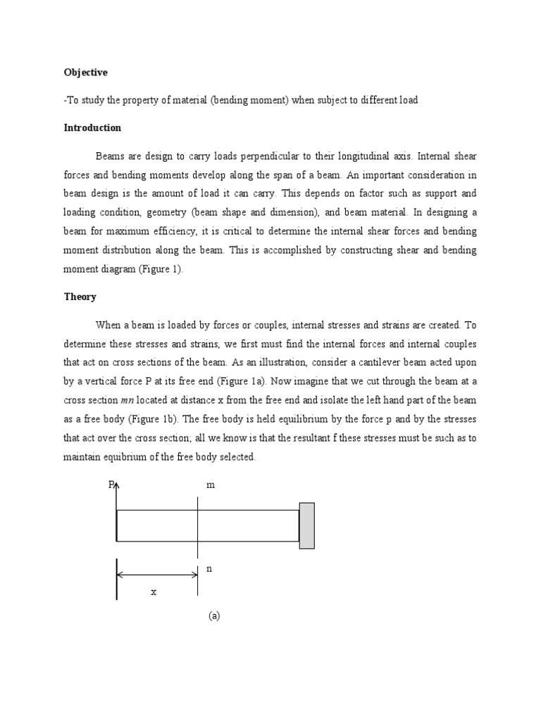 Experiment 5 - Bending Moment | PDF | Bending | Beam (Structure)