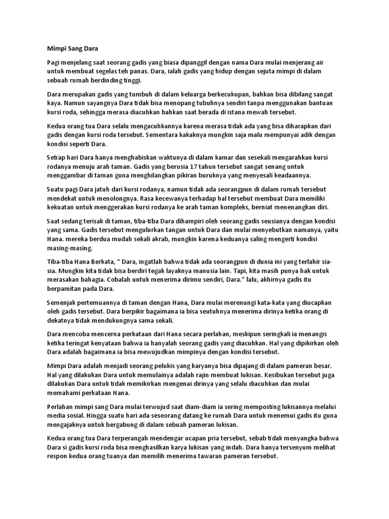 Mimpi dan Penerimaan Dara | PDF
