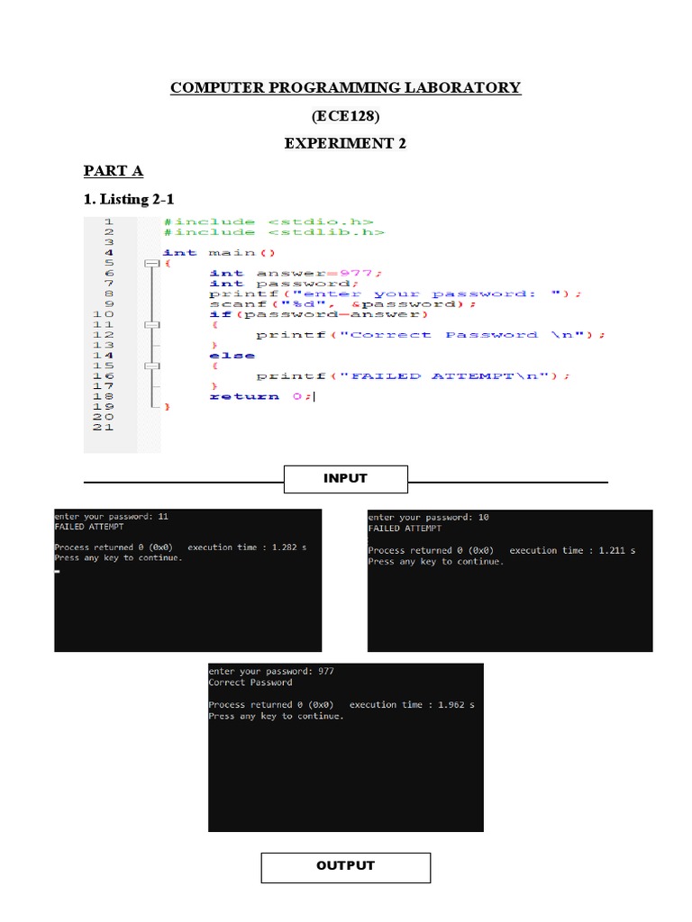 Lab Report 2 | Download Free PDF | Input/Output | Numbers