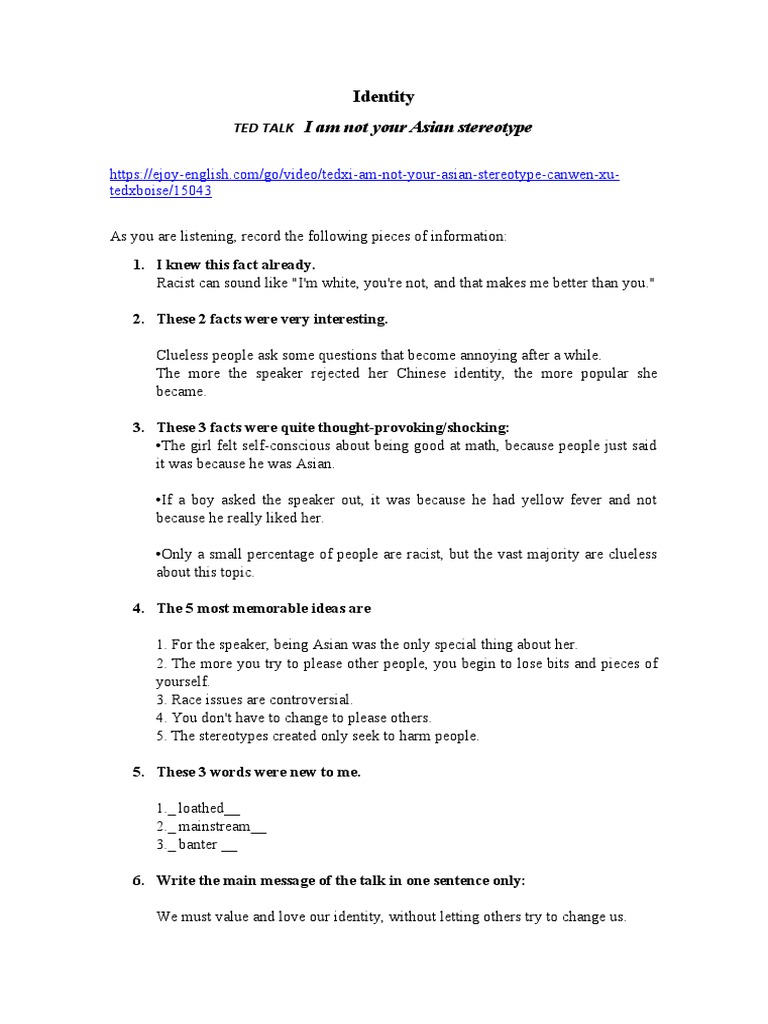 Identity Self Ident. | PDF