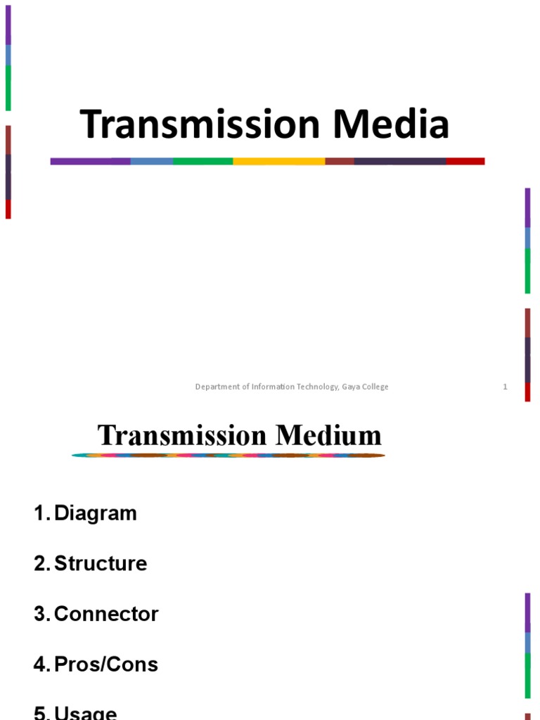 Transmission Media Part 1 | PDF | Transmission Medium | Electromagnetism