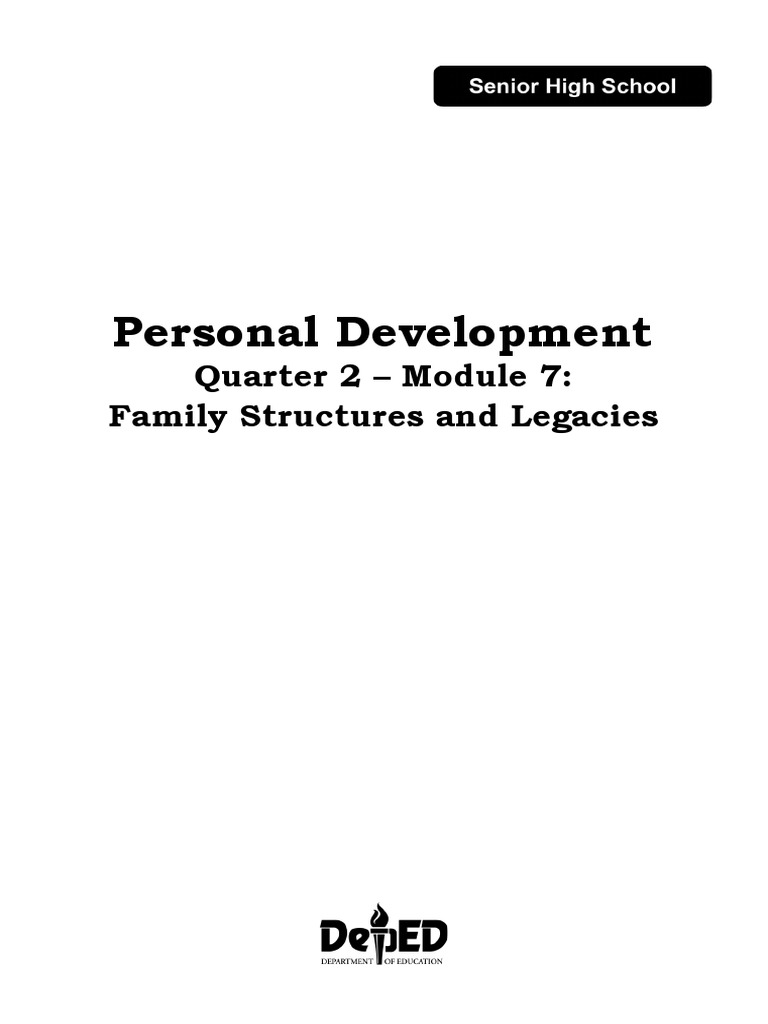 Personal Development: Quarter 2 - Module 7: Family Structures and ...