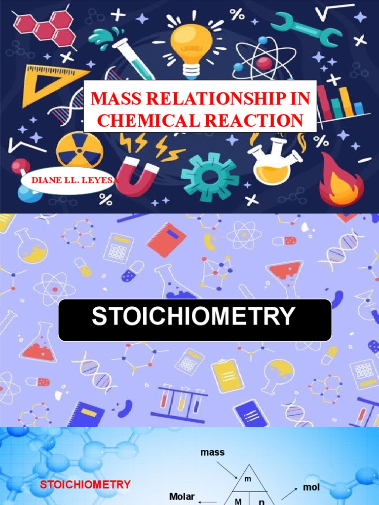 Stoichiometry in Chemical Reactions: Calculating Masses, Moles, and Particles Involved in ...