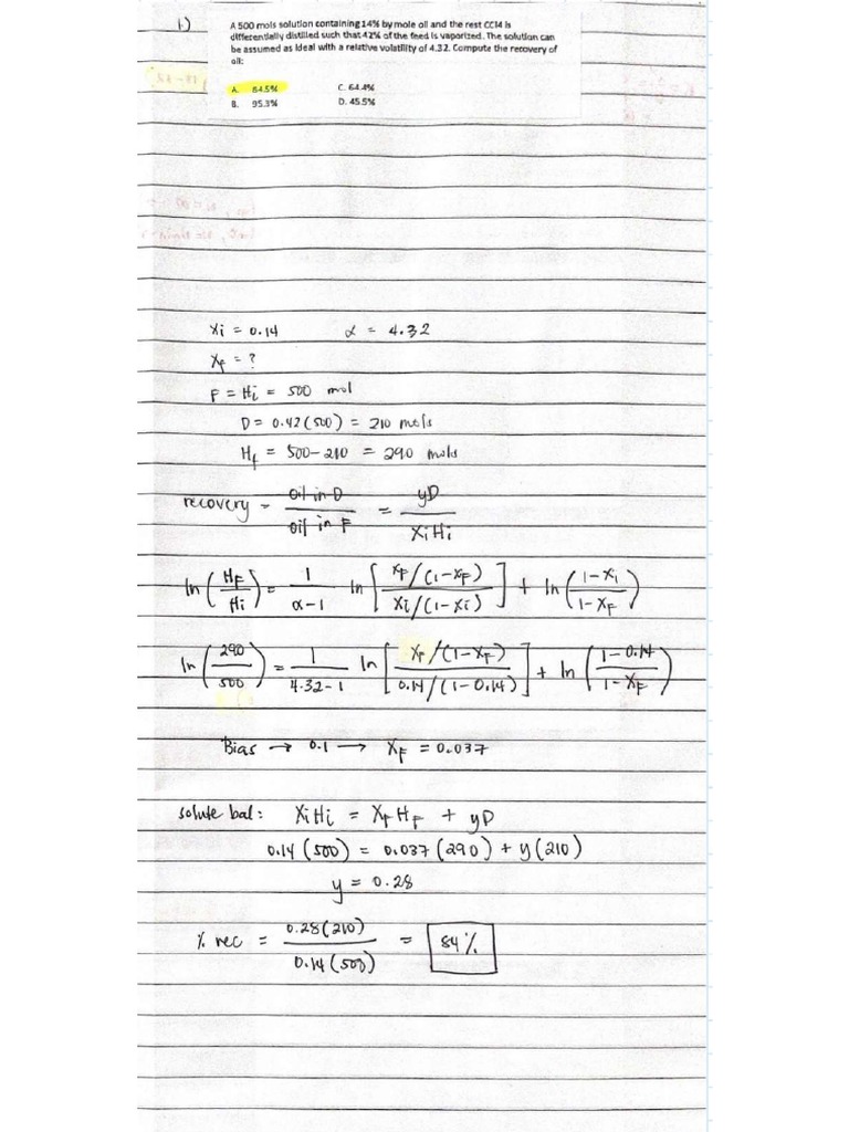 Distillation Exercises | PDF