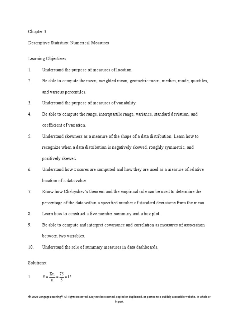 SM-Chapter 3 | PDF | Skewness | Statistical Analysis