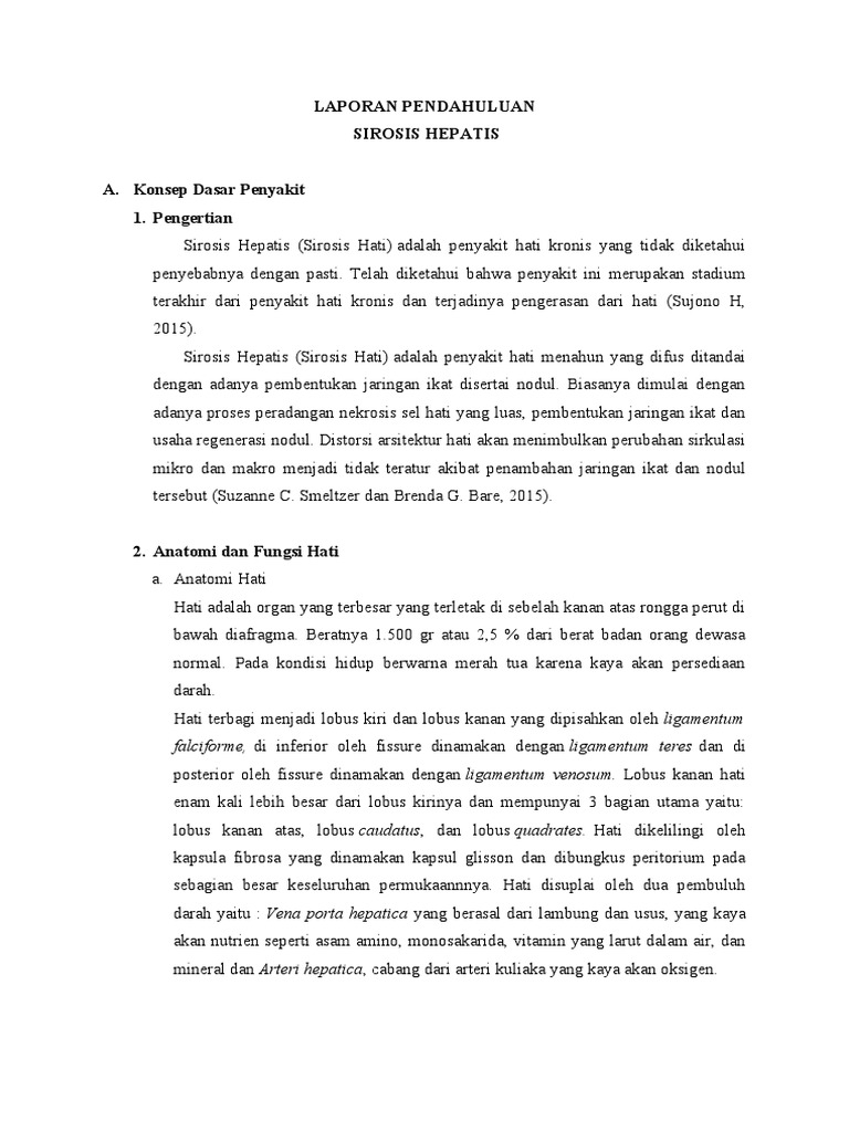 Panduan Lengkap Sirosis Hepatis | PDF