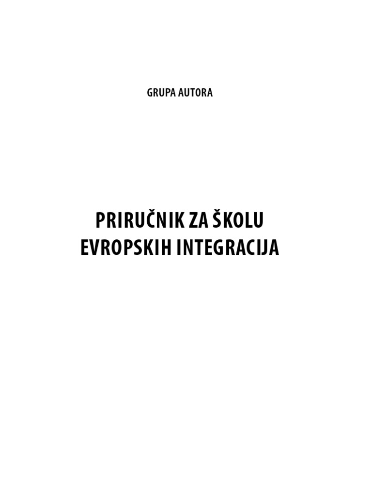 Skola Evropskih Integracija | PDF