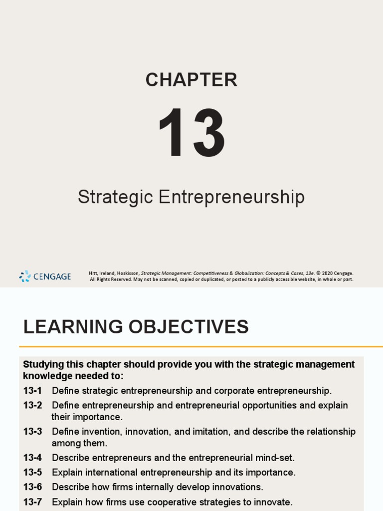 Strategic Entrepreneurship | PDF | Entrepreneurship | Strategic Management