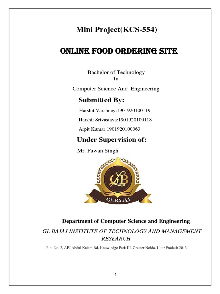 Final Mini Project (Report) - 1 | PDF | Dynamic Web Page | World Wide Web