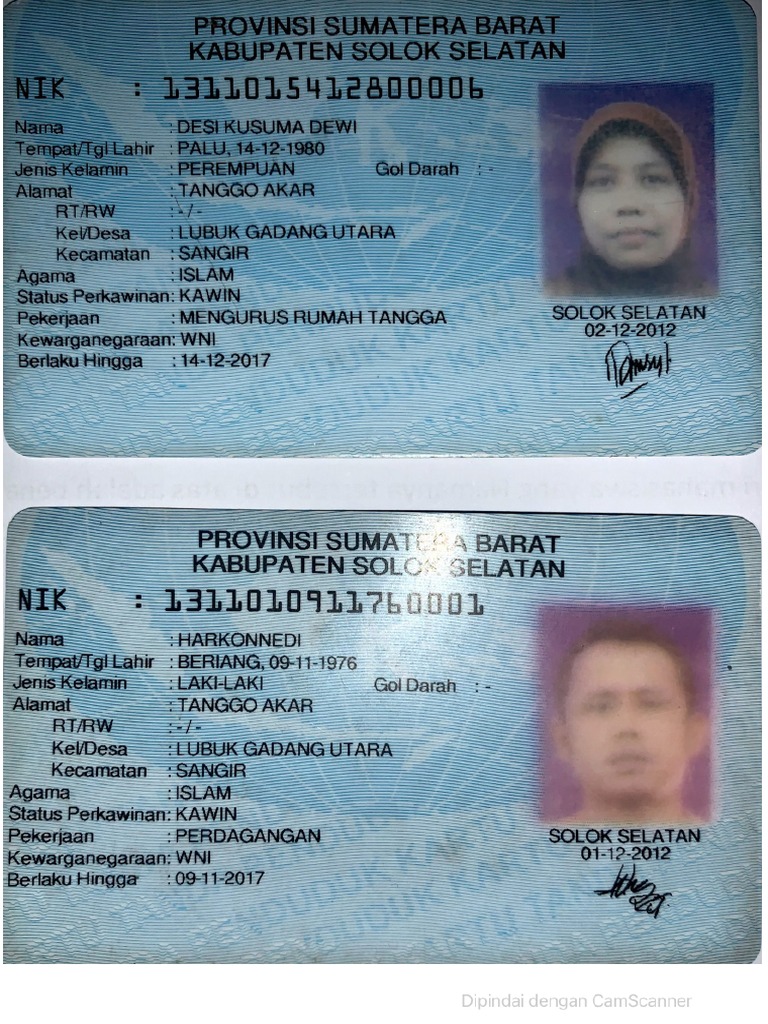 KTP Orang Tua | PDF